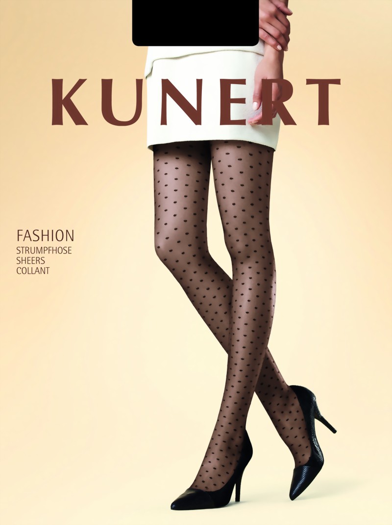 KUNERT - Classic elegant polka dot pattern rajstopy 15 denier
