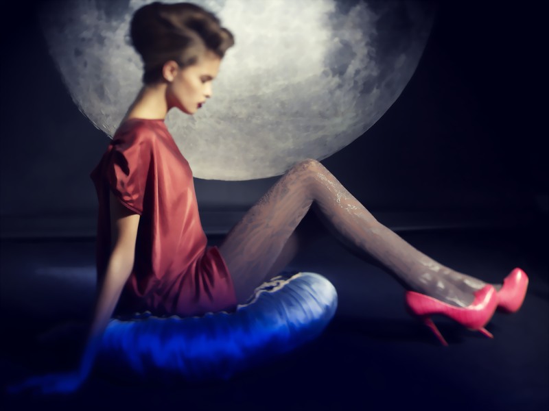 Omero - Opaque snake skin pattern rajstopy Daly 50 denier